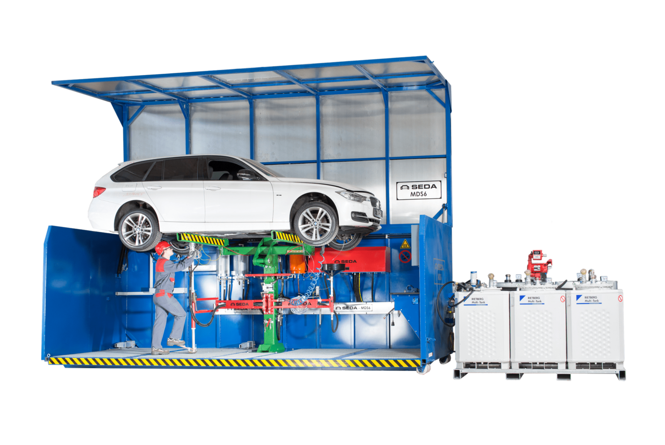 SEDA MDS6 Container - Mobile vehicle depollution system