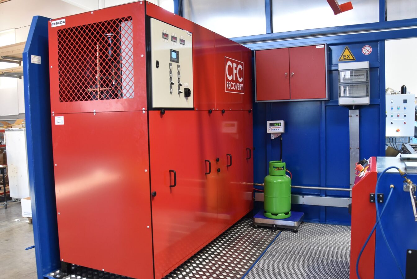 SEDA AFR Container - Mobile Kühlschrank-Trockenlegungsanlage